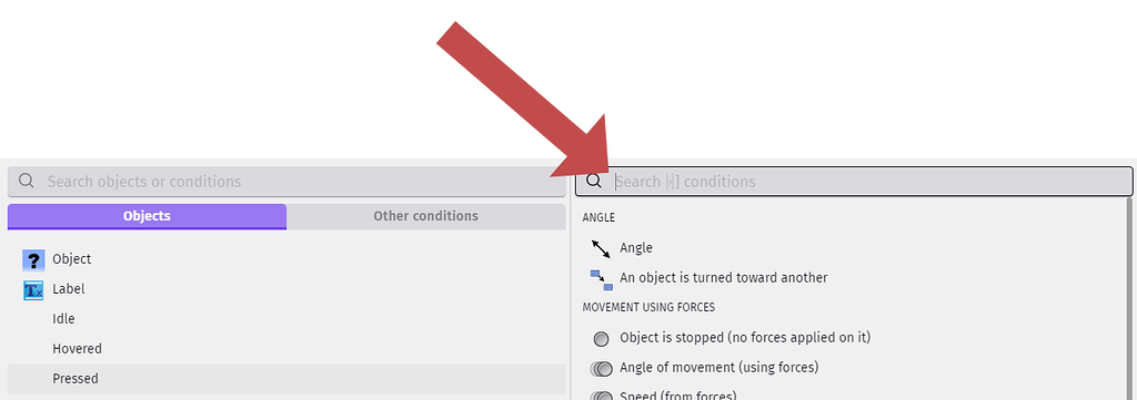 [BUG] V5.4.209 Prefab action/condition object selection - Bugs reports - GDevelop Forum