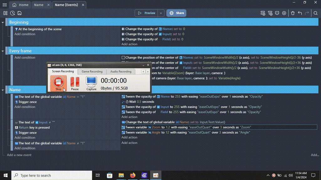 Text input distorts when changing camera angle - Bugs reports - GDevelop Forum