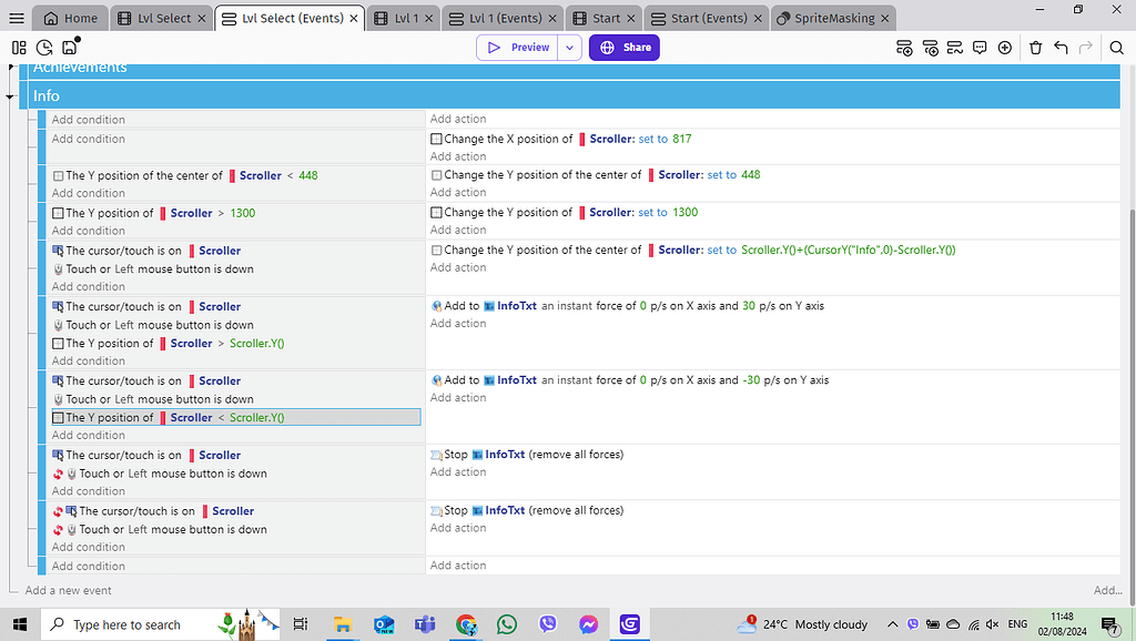[SOLVED] Can't figure out how to make a Scrollable Text - How do I...? - GDevelop Forum
