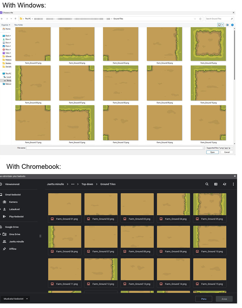 Adding Tile Sprites with Chromebook - Nightmare! Have you found any ...