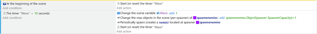 Create an automatic enemy wave - How do I...? - GDevelop Forum