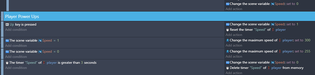 Create timed power up with a button press? - How do I...? - GDevelop Forum
