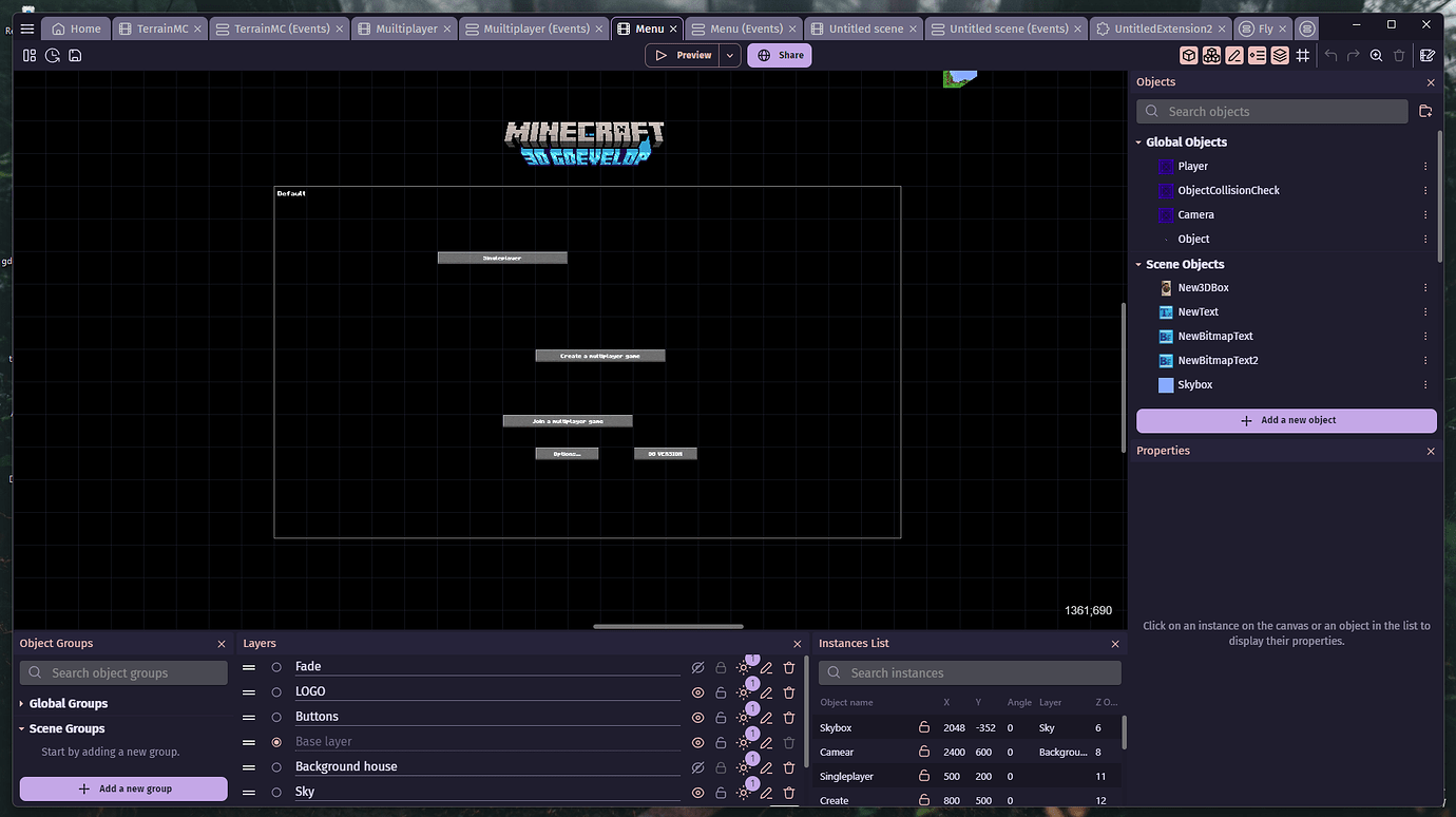 3D MINECRAFT IN GDEVELOP :0 - Devlog - GDevelop Forum