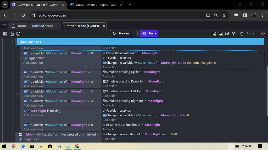 [Solved] Top Down Random Movement - How do I...? - GDevelop Forum