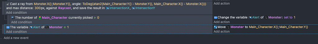 (Solved) Enemy spotting Player - How do I...? - GDevelop Forum