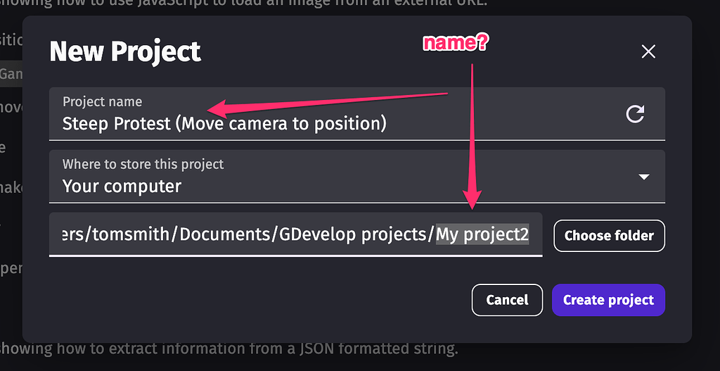Suggestion: When creating projects - GDevelop general - GDevelop Forum