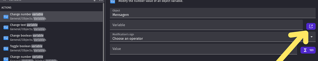 Cant Insert A Variable In Events Using The Button Thats Open The Variables Panel Bugs