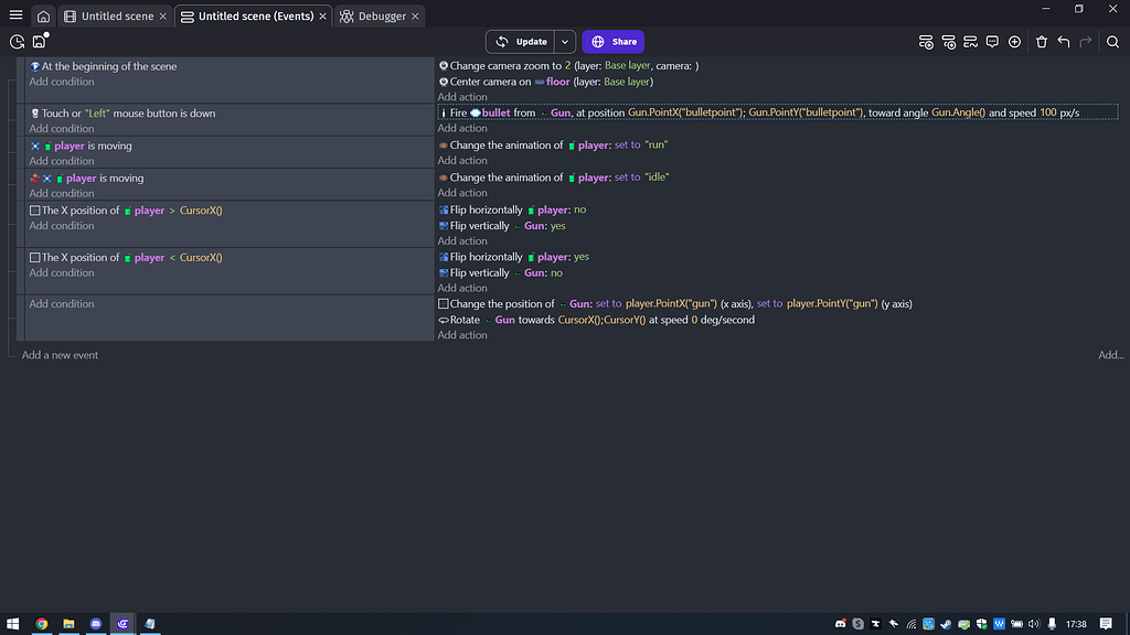 Fire is not a function - Bugs reports - GDevelop Forum