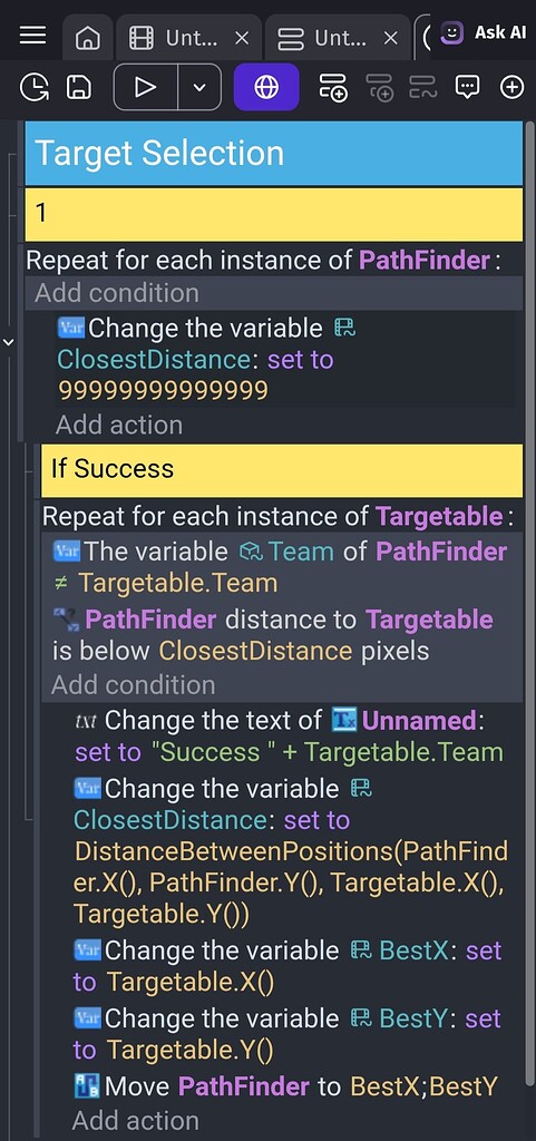 Custom Targetting system won't work - How do I...? - GDevelop Forum