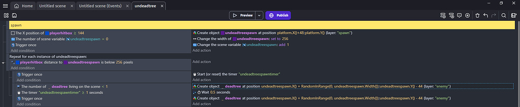 Prevent random enemy spawn on players position? - How do I...? - GDevelop Forum