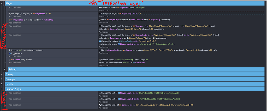How do I fix inconsistent angles across objects/ parts of my game **OR** fix clamp/angle ...