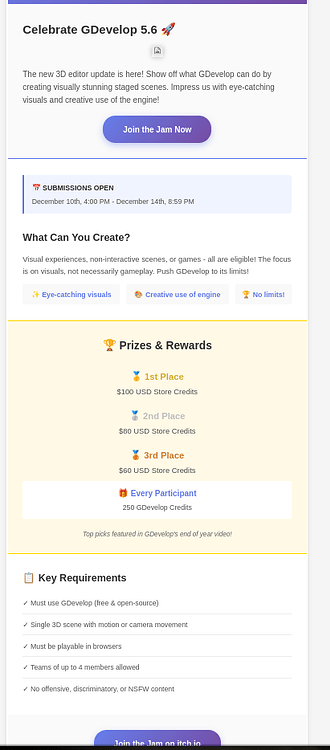 Join The Staged Scene Jam A 3d Contest Gdevelop General Gdevelop