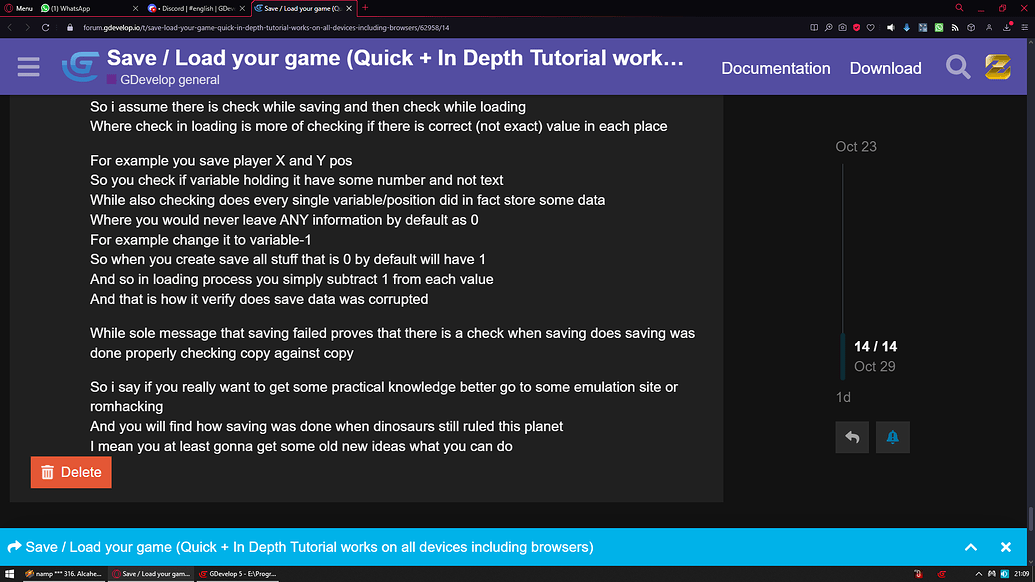 Save / Load your game (Quick + In Depth Tutorial works on all devices including browsers ...