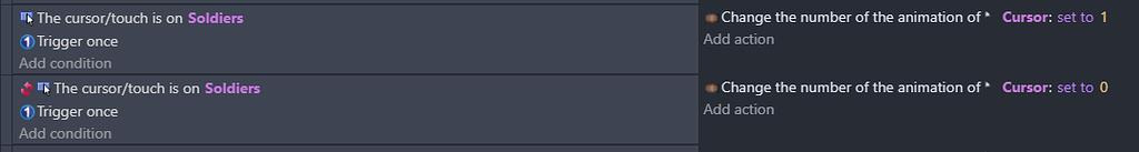[SOLVED NOT A BUG] (inverted) Cursor/Touch is object from a group - Bugs reports - GDevelop Forum