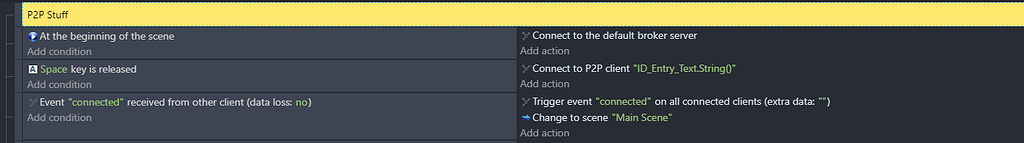 P2P connection does not continue to next scene - How do I...? - GDevelop Forum