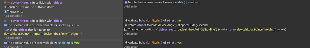 My player keeps picking up more than one object - How do I...? - GDevelop Forum