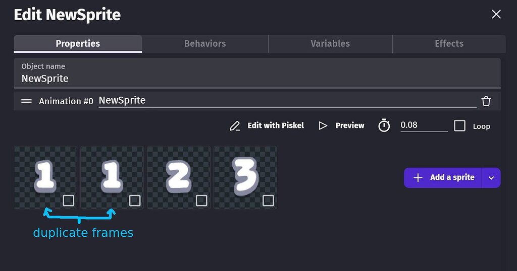 Sprite animation preview bug - Bugs reports - GDevelop Forum
