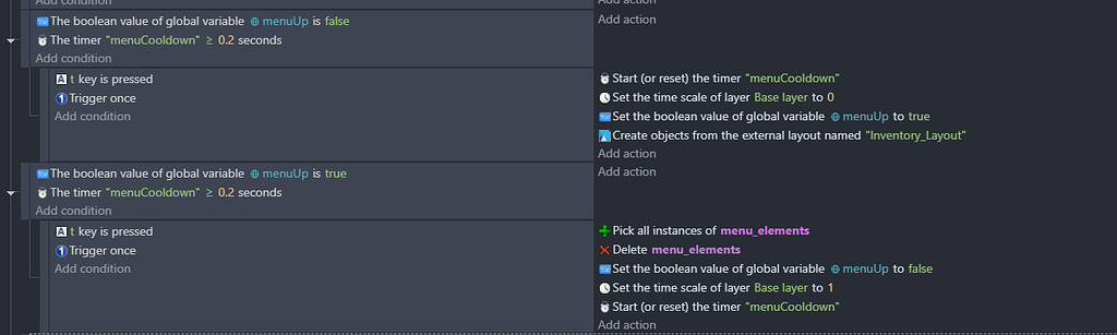 [SOLVED] Trigger Once not working - How do I...? - GDevelop Forum