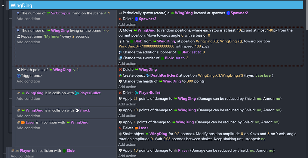 Problem executing death events for every separate sprite[Solved] - How do I...? - GDevelop Forum