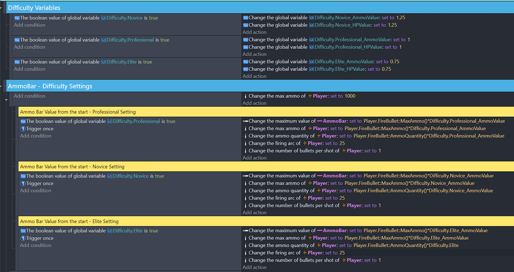 Problems with my difficulty variables - How do I...? - GDevelop Forum
