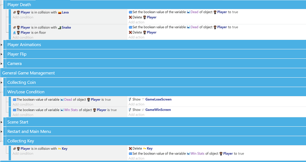 Game Win/Lose screen does not show - How do I...? - GDevelop Forum