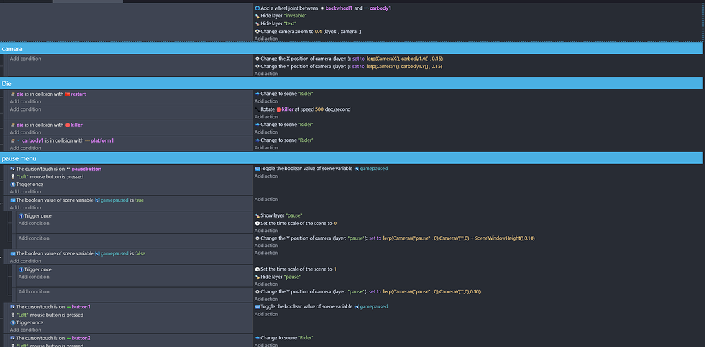 Lerp Camera And Pause Problem How Do I Gdevelop Forum