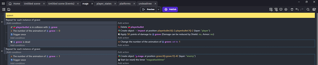 Spawn Enemy At Multiple Instances Of An Object Not Working How Do I Gdevelop Forum