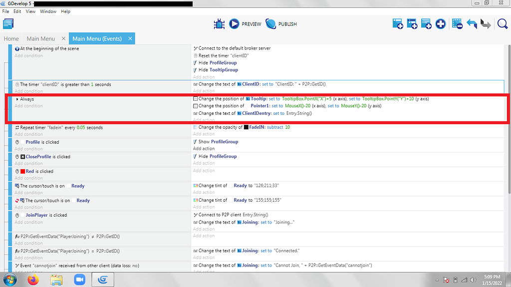 Text Entry not displaying - Bugs reports - GDevelop Forum
