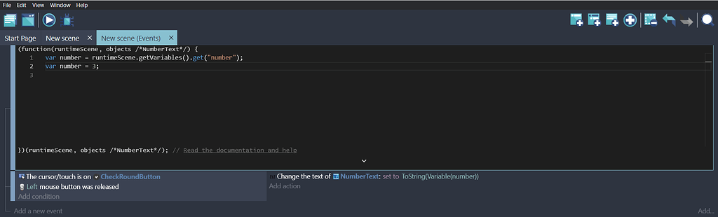 What am I doing wrong? (Javascript Variables) - How do I...? - GDevelop Forum