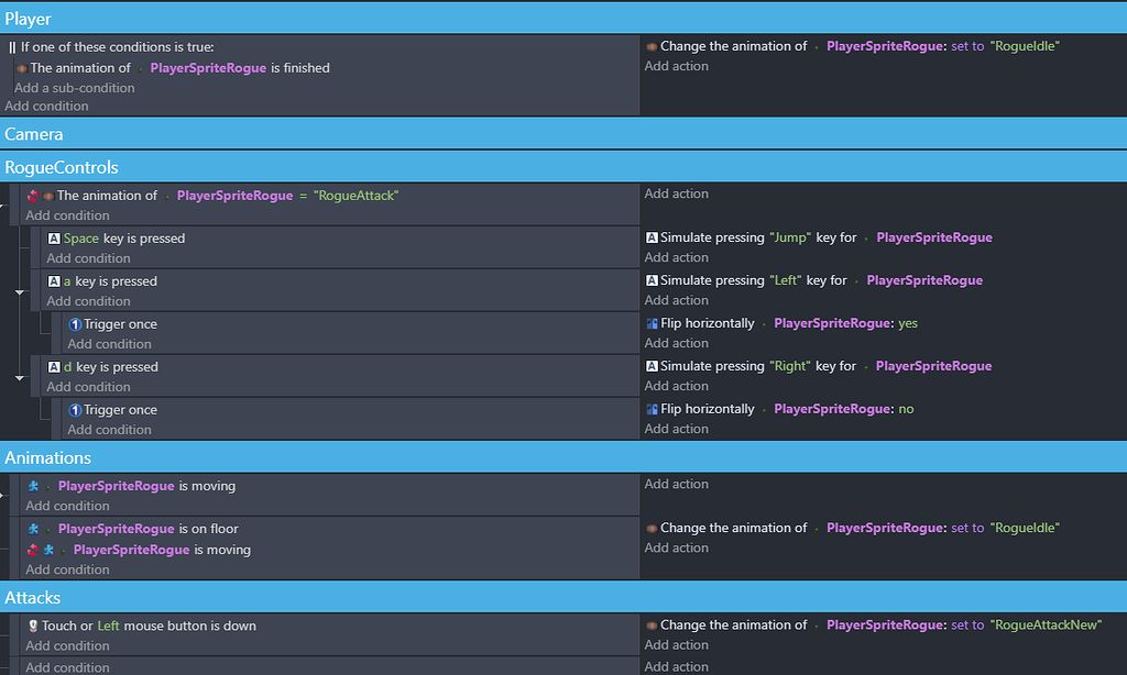 [Solved] My character's attack animation is stuck on the first frame - How do I...? - GDevelop Forum