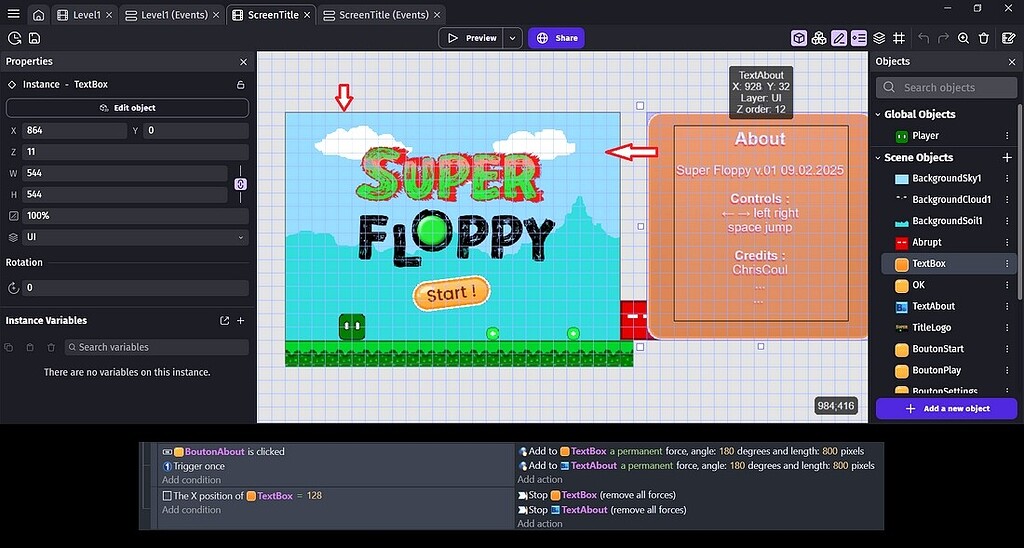 (Solved) How do stop an object at a specific position? - How do I...? - GDevelop Forum