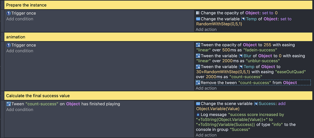 [SOLVED] How do I get "tween has finished playing" to work? - How do I...? - GDevelop Forum