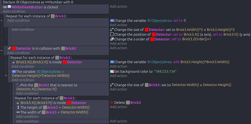 For each object is picking one fixed obj - How do I...? - GDevelop Forum