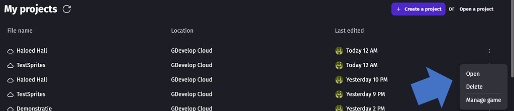 Enable duplicating entire projects, saved in GDevelop Cloud, using ... Enable duplicating entire projects, saved in GDevelop Cloud, using ...