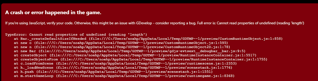 Major custom object bug - Bugs reports - GDevelop Forum