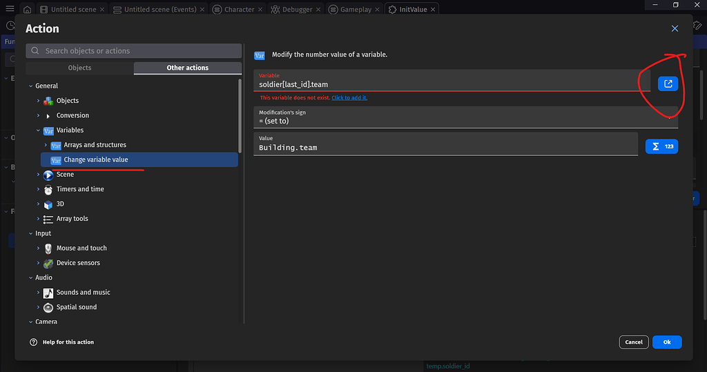 Cannot Update Global Variable from Function - Bugs reports - GDevelop Forum