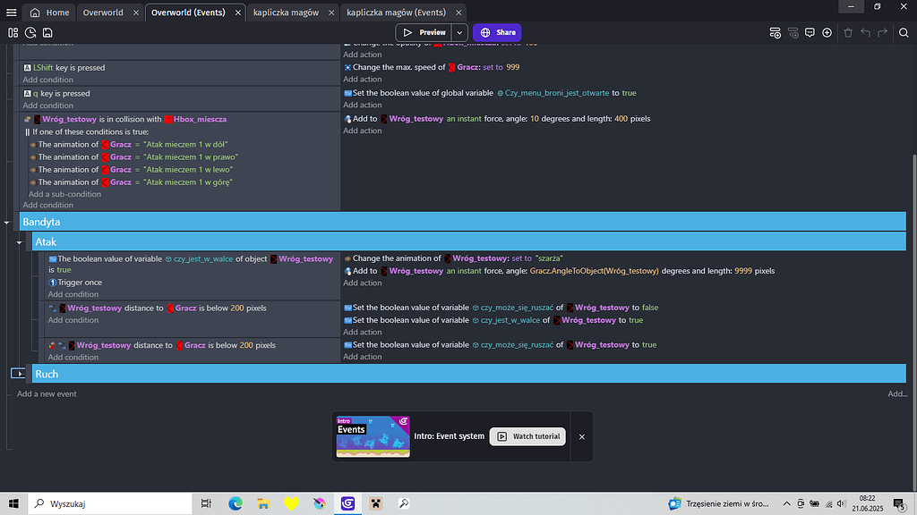 [Resolved] Enemy charge issue - How do I...? - GDevelop Forum