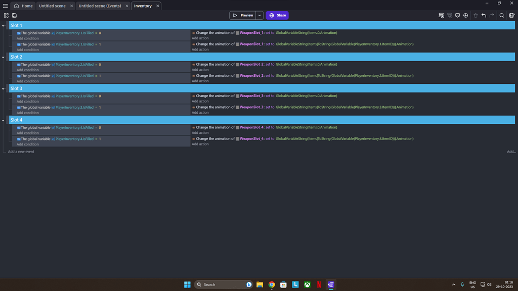Problems with inventory/quickbar system - How do I...? - GDevelop Forum