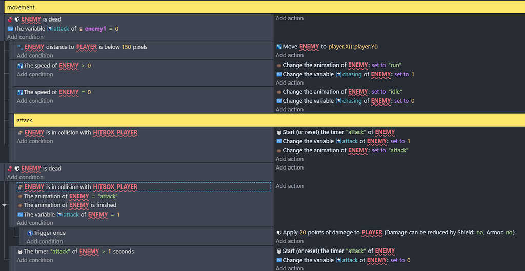 (Solved) How do i make an enemy charge attack? - How do I...? - GDevelop Forum