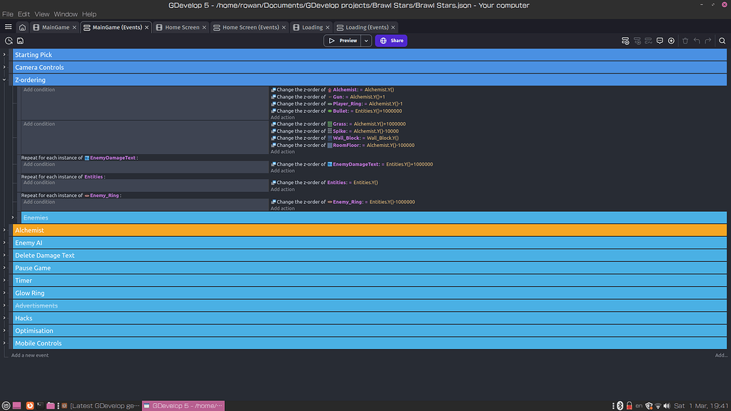 [Solved] Enemy Z-order is under the Drop Shadow - GDevelop general - GDevelop Forum
