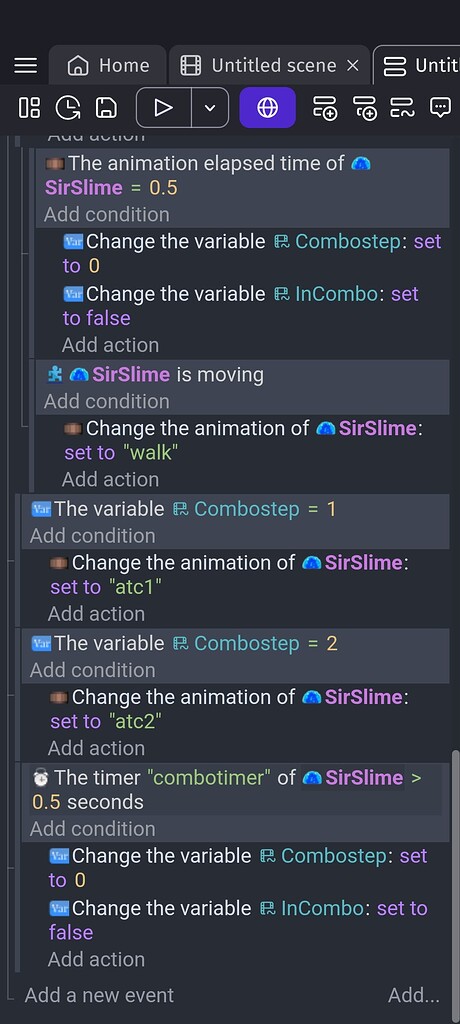 Stop movement and attack animation from over lapping - How do I...? - GDevelop Forum