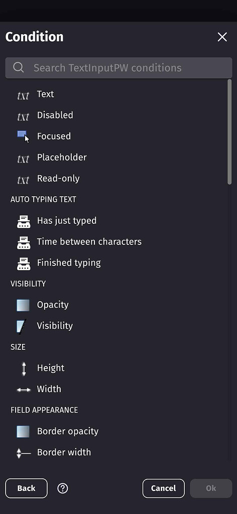 Mobile App Text Input Object Missing Condition - Bugs reports - GDevelop Forum