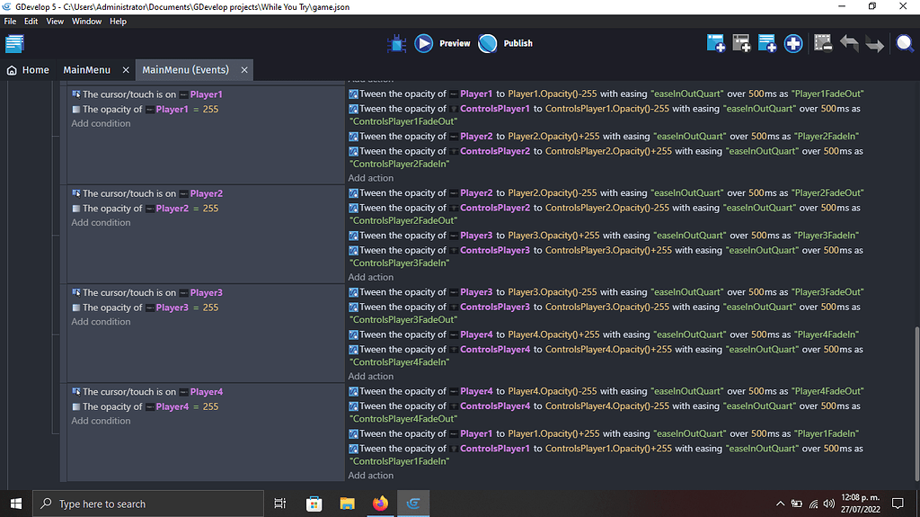 [Solved] Changing image loop disappears - How do I...? - GDevelop Forum