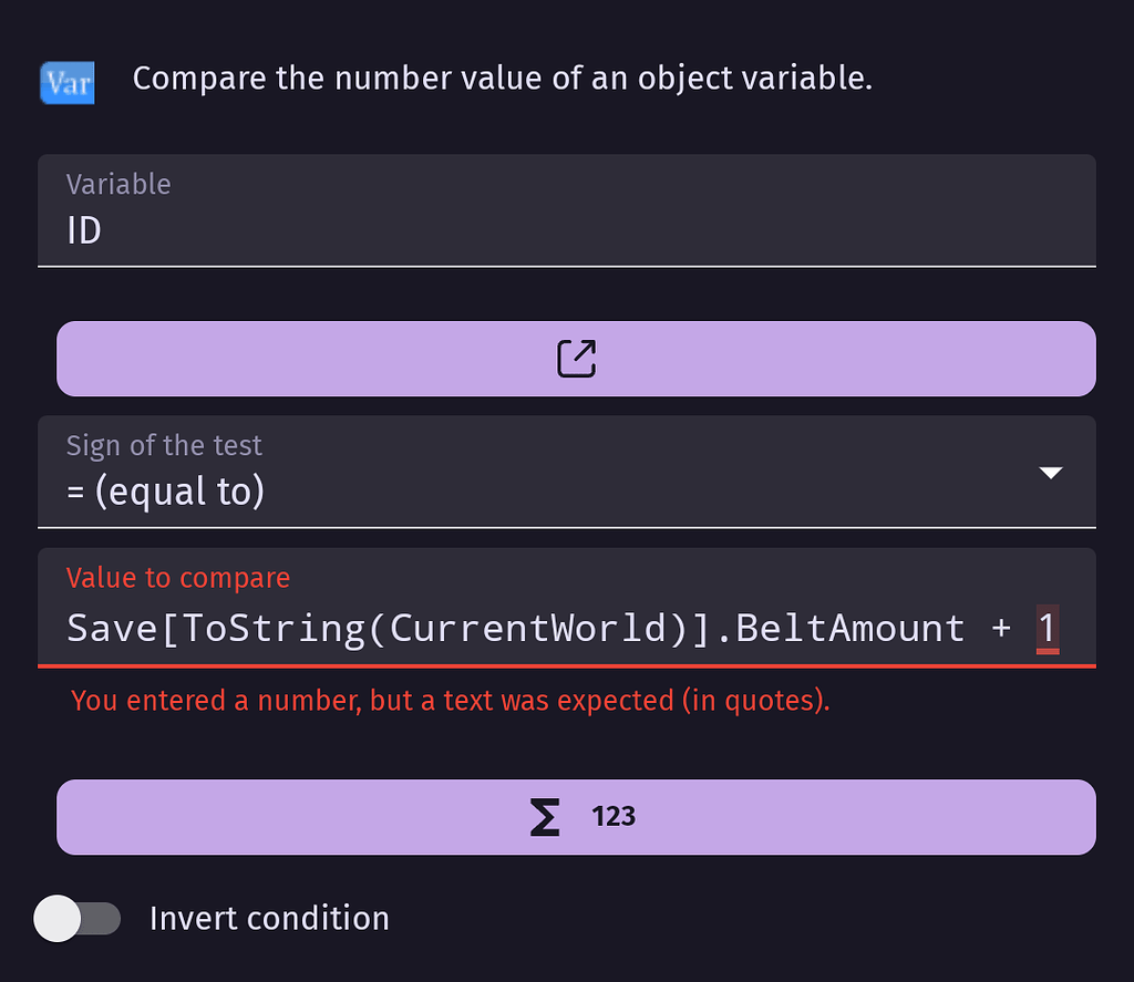 GDevelop threats specific number variable as a string one instead - Bugs reports - GDevelop Forum