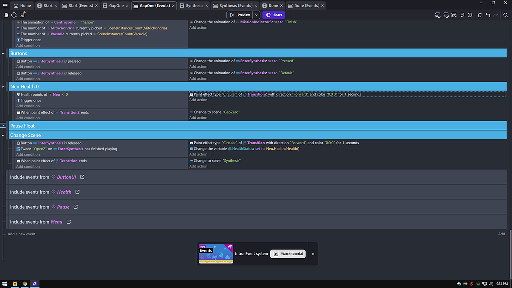 [Solved] Change Scene Won't Work - How do I...? - GDevelop Forum