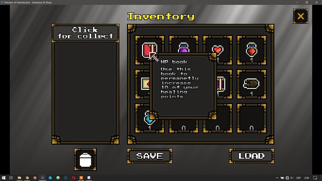 [Template] Inventoralia - Inventory & Shop template - Devlog - GDevelop Forum