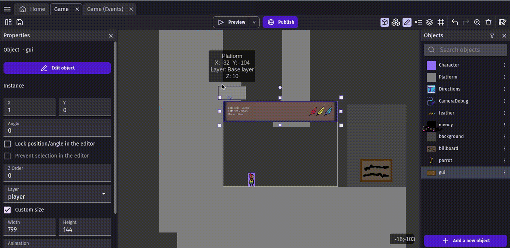 Assets disappear when preview is launched - Bugs reports - GDevelop Forum