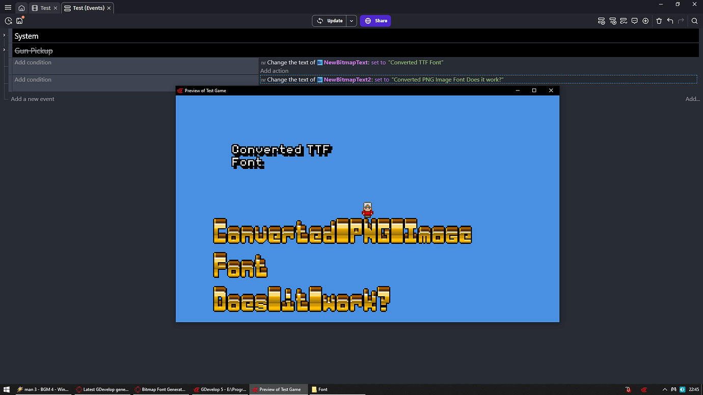 Bitmap Font (Converting/Creating/Editing tutorial) - GDevelop general ...
