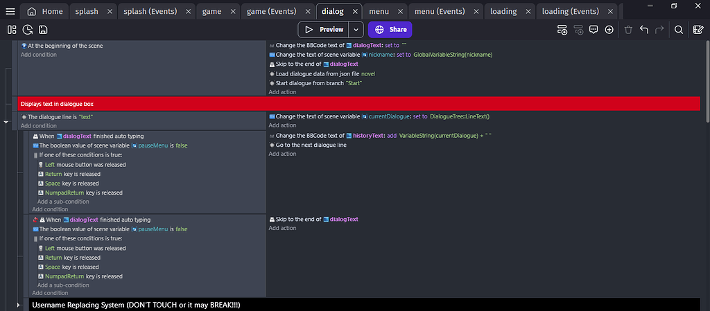 [SOLVED] Dialogue Tree refuses to proceed to next branch after option chosen - How do I ...