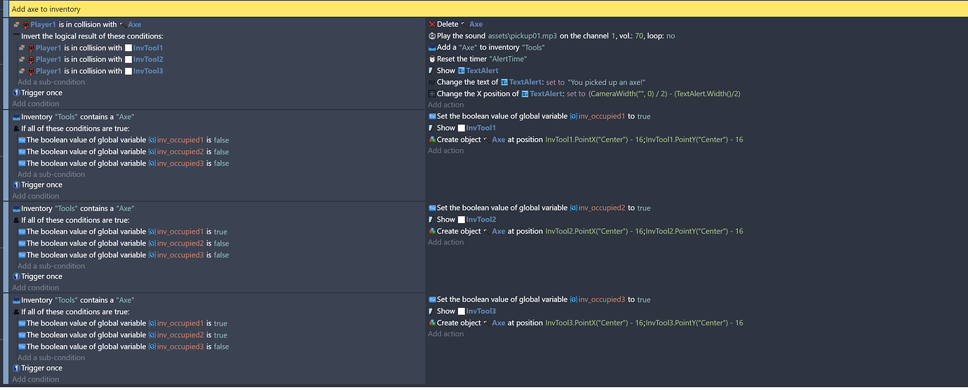 Setting up simple 3 item HUD inventory system? - How do I...? - GDevelop Forum